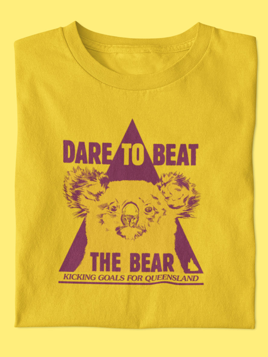 Dare to Beat the Bear retro footy tshirt – League Tees