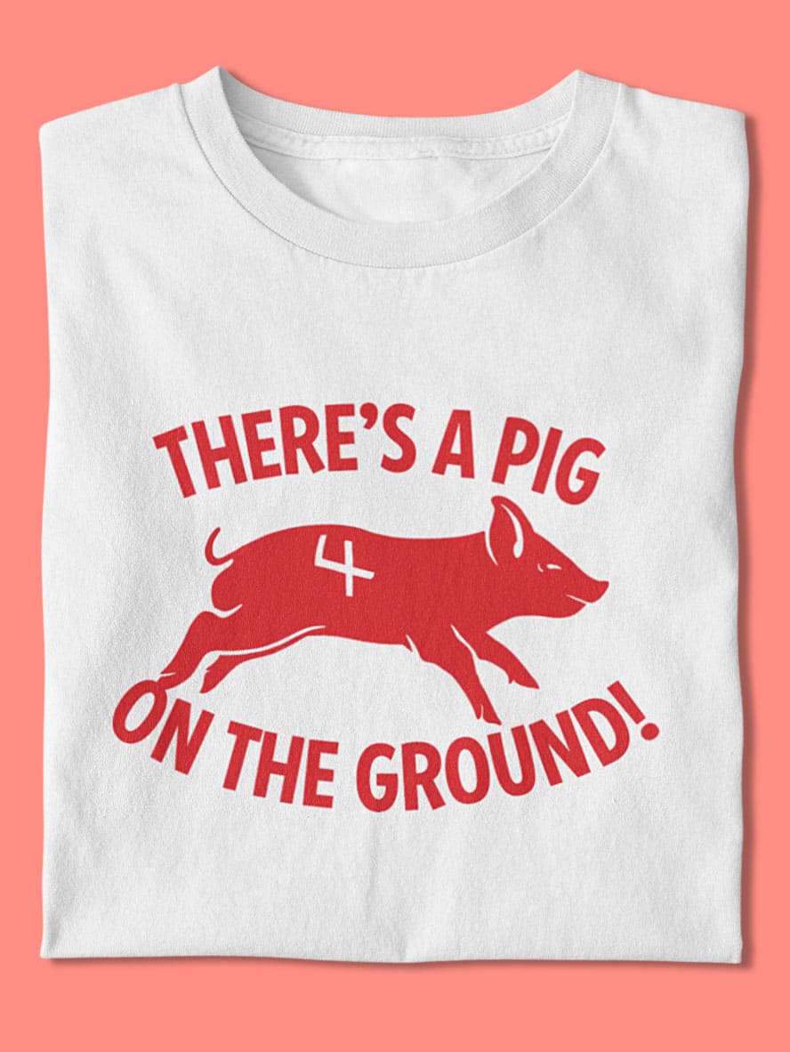 "Pig on the Ground!" retro footy shirt – League Tees