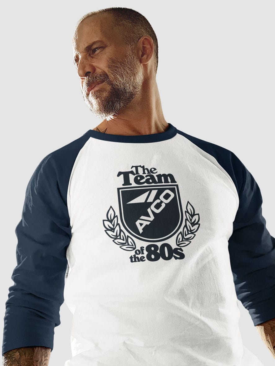AVCO 'Team of the 80s' retro raglan 3/4 sleeve shirt – League Tees